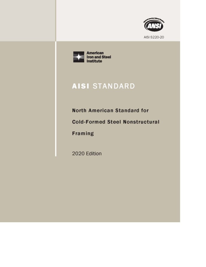 AISI Design Standards (S100-, S200-, S300-, S400-Series) - Build Using ...